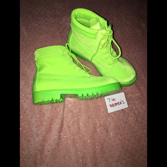 Shoes | New Lime Green Boots | Poshmark